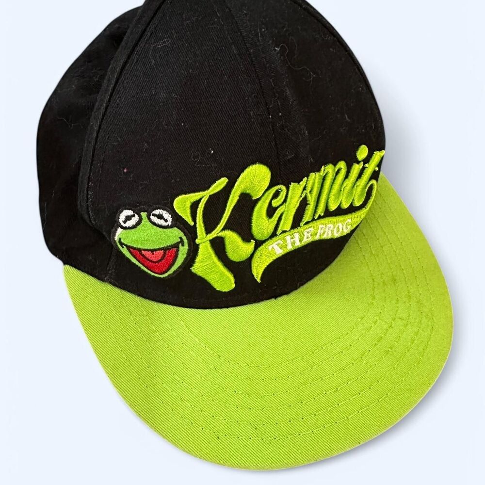 Vintage Kermit The Frog Snapback Hat Disney Muppets - Gem